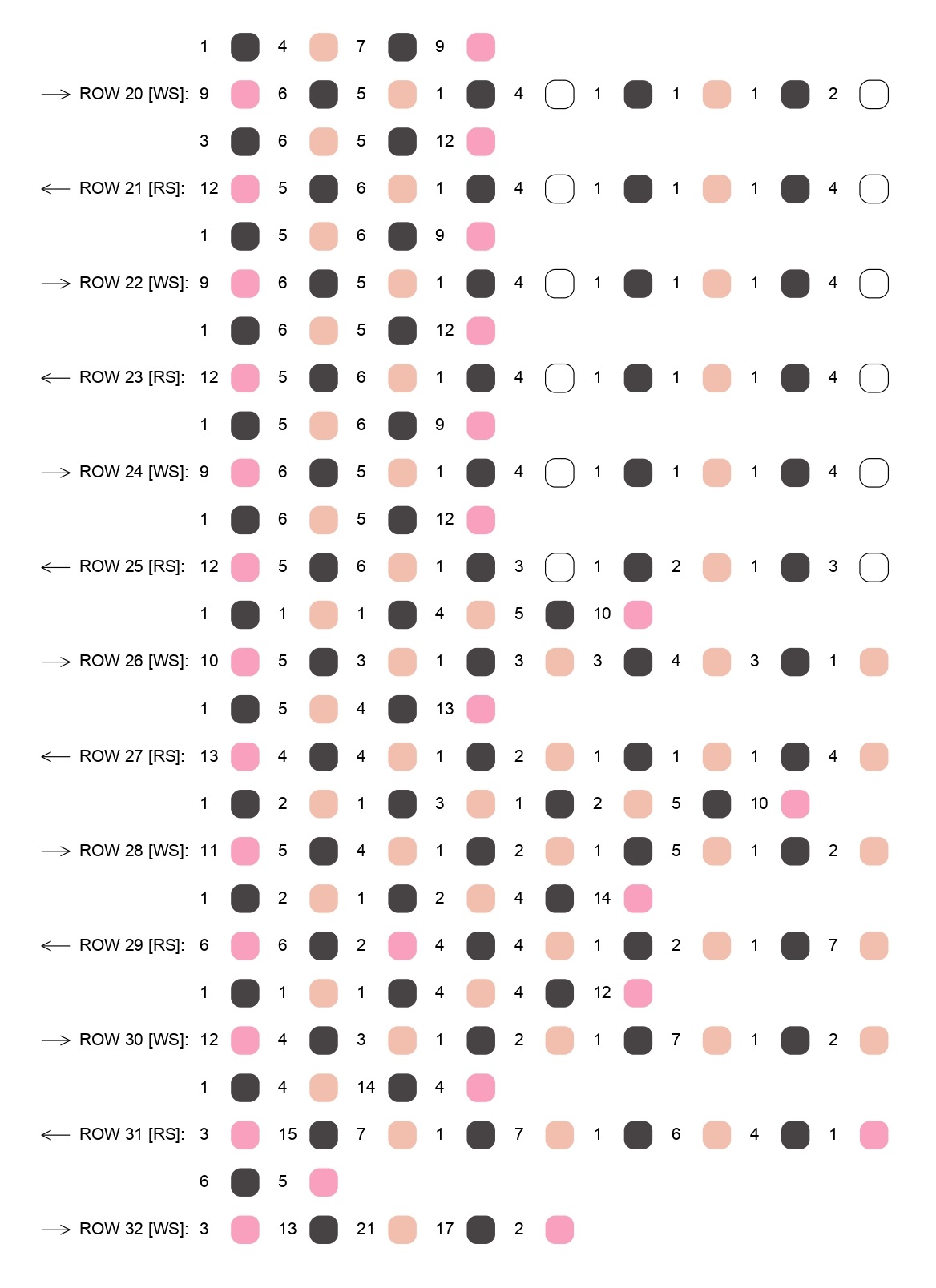 MINNIE MOUSE Pixel Grid Pattern for Crochet, Knitting, and Cross Stitch ...
