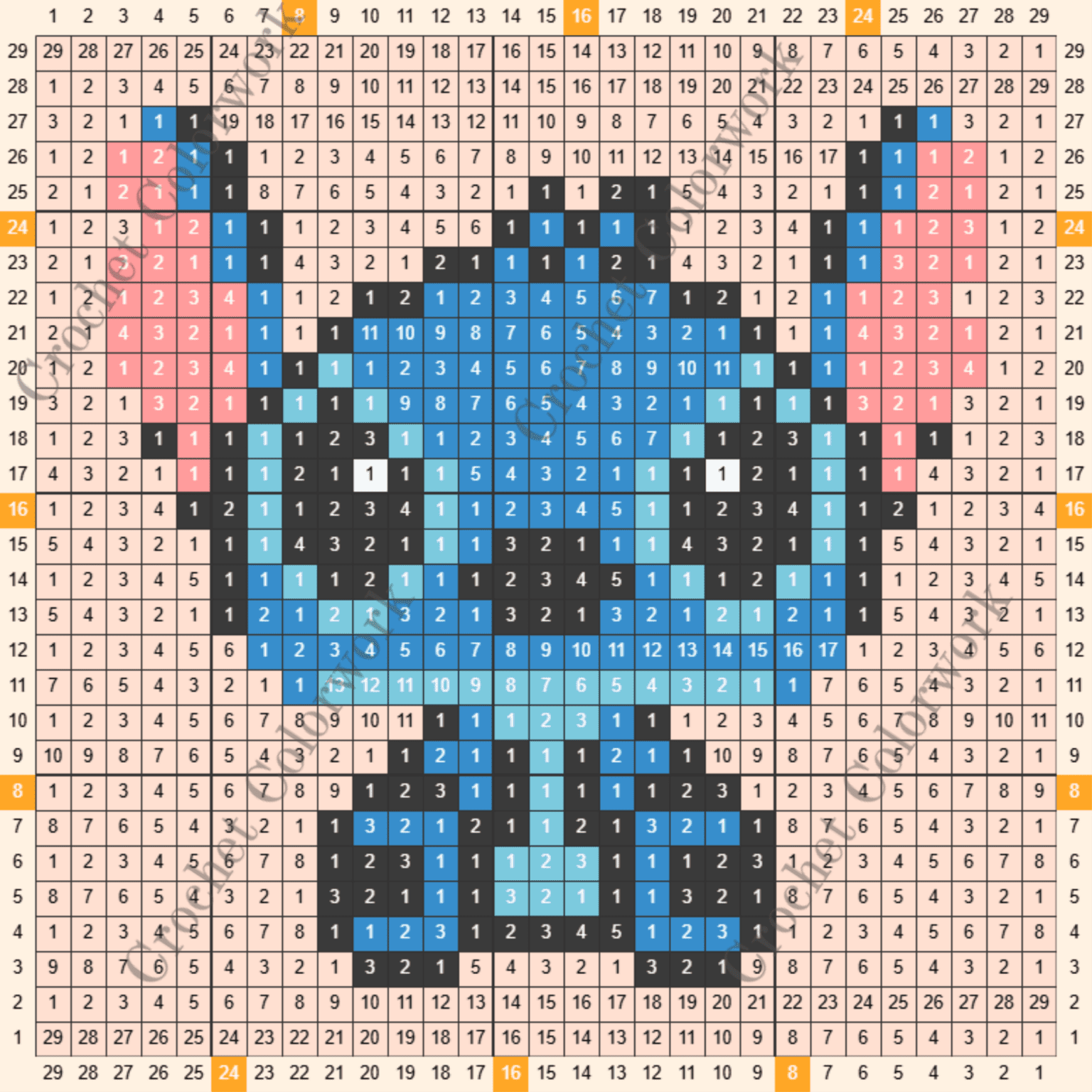 STITCH Pixel Grid Pattern for Crochet, Knitting, and Cross Stitch ...